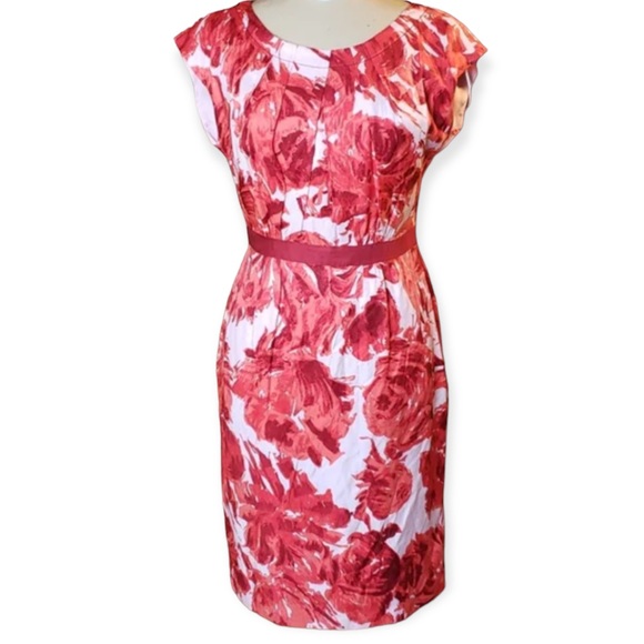 Boden | Dresses | Boden Silk Blend Floral Sheath Dress Vanessa 2r ...